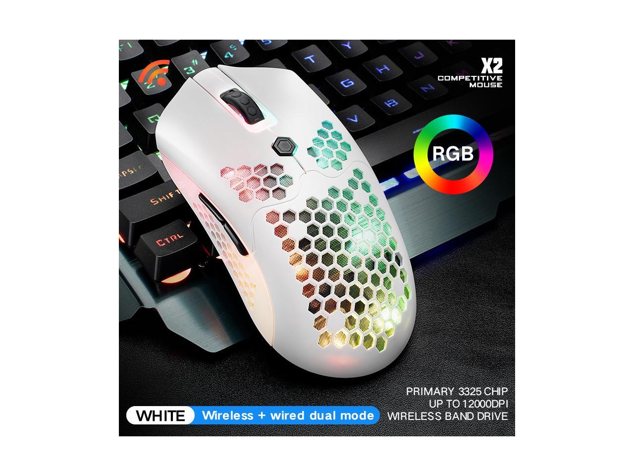 X2 E-sport Wireless Mouse RGB Dual Mode Gaming Mechanical Macro ...