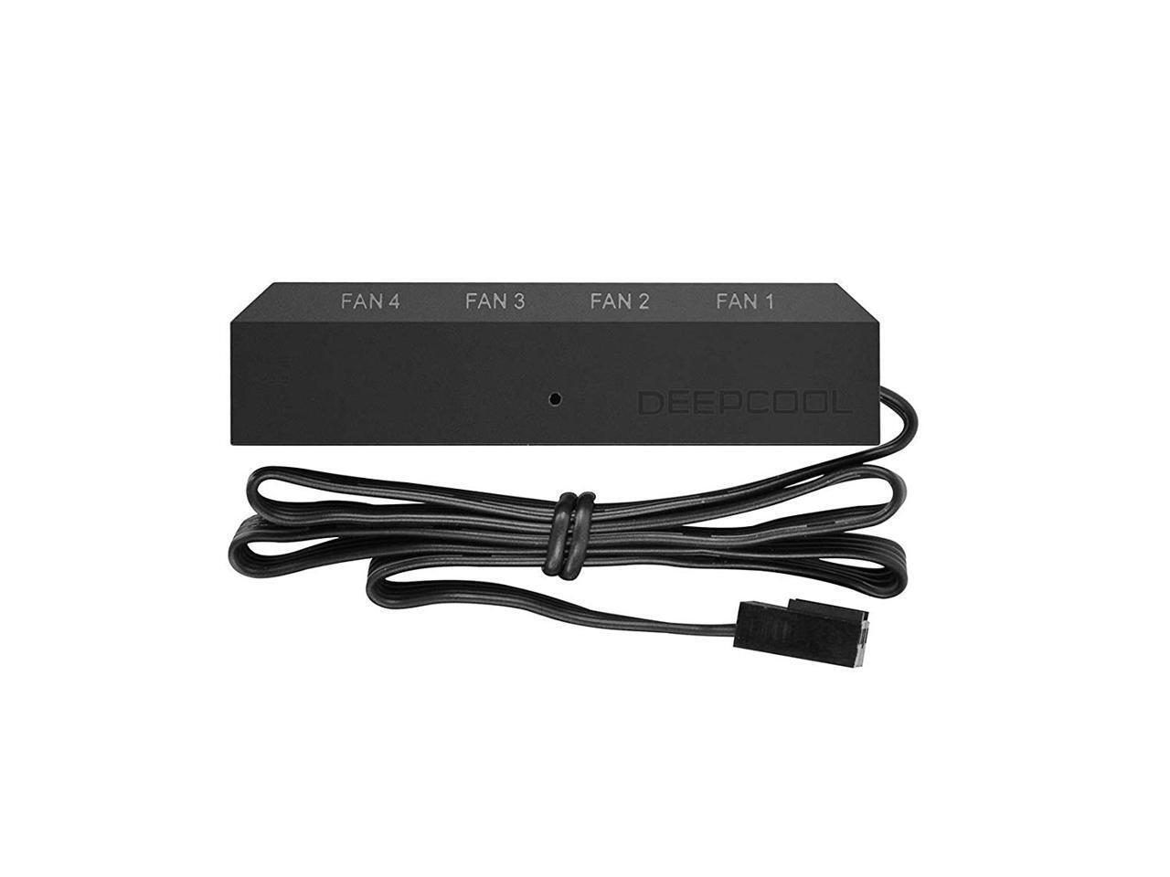 DEEPCOOL FH-04 PWM Fan Hub, Supports up to 4 Fans (3-pin or 4-pin ...