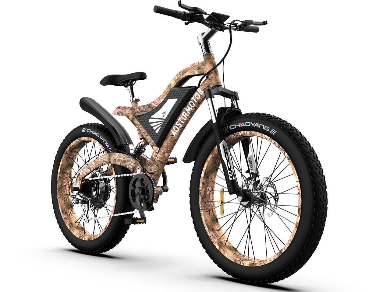 AOSTIRMOTOR S18-1500W Electric Bicycle with 1500W Motor, 26" * 4" Fat ...