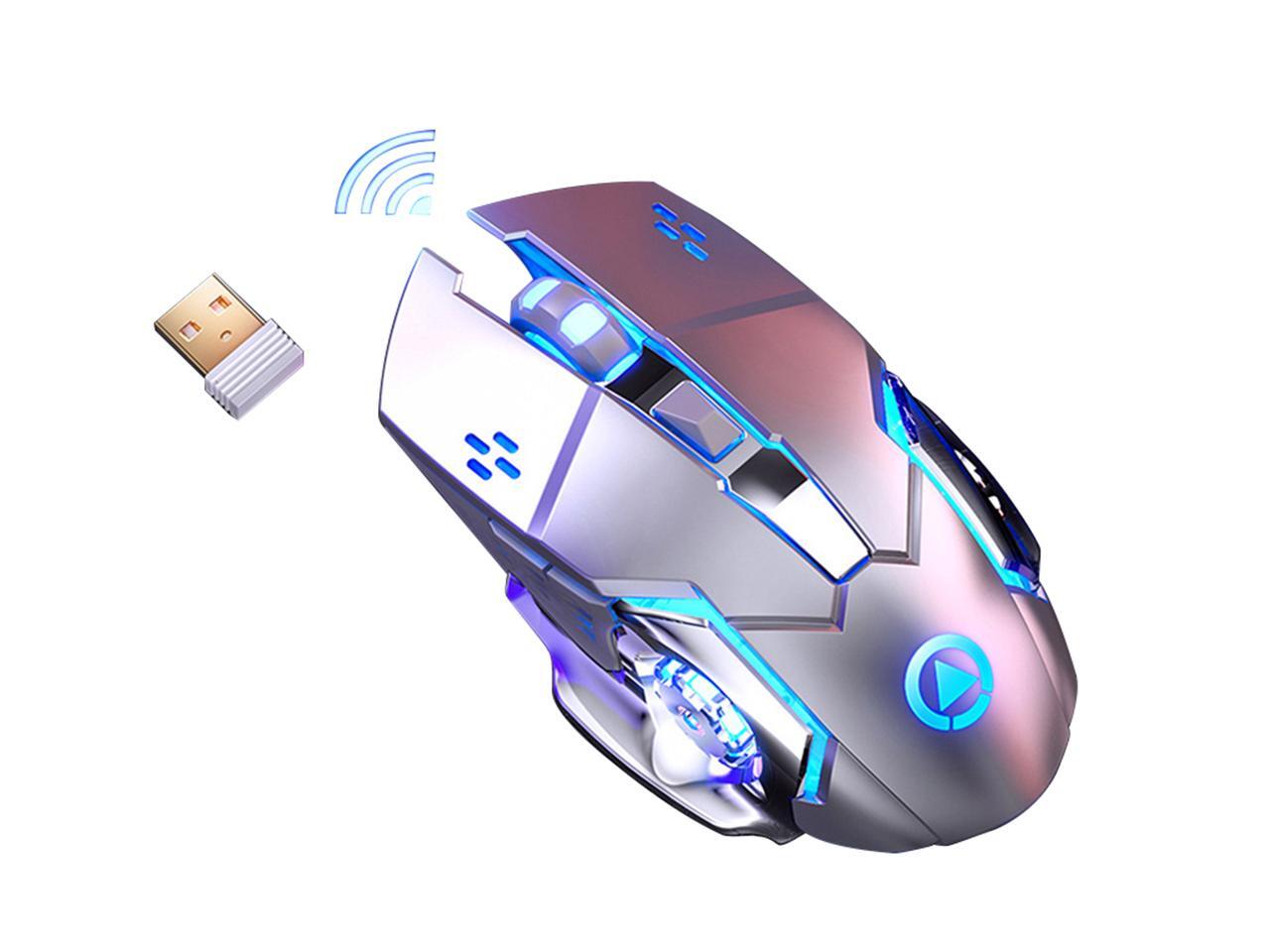 YINDIAO Wireless Gaming Mouse Ergonomic 6 Keys LED 1600 DPI Computer ...