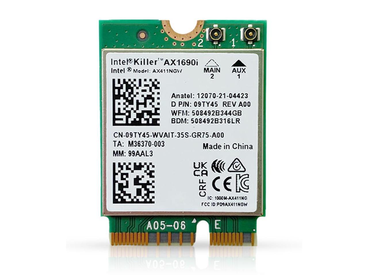 Killer WiFi 6E AX1690i Double Connect CNVio2 Tri Band 2.4 | 5 | & 6GHz ...