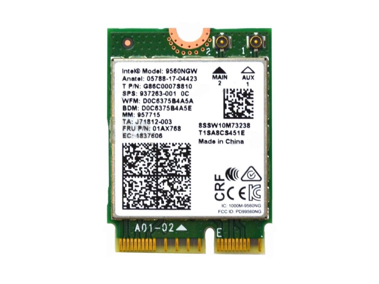 9560NGW Intel Dual Band WIRELESS-AC 9560 Bluetooth 5.1 Wifi Card ...