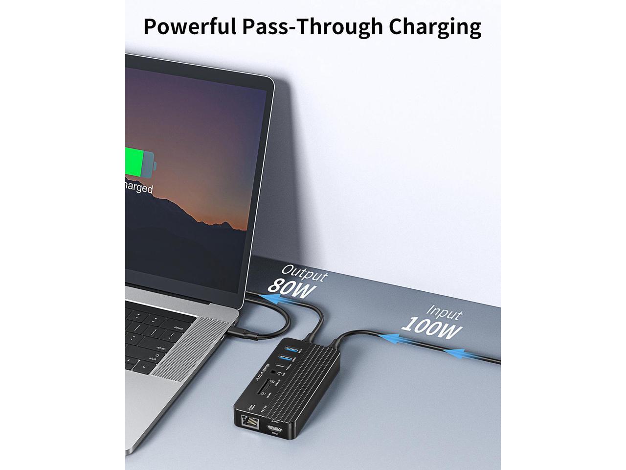 ACASIS 10-in-1 USB-C Hub with M.2 NVMe/SATA SSD Enclosure, 4K60Hz HDMI ...