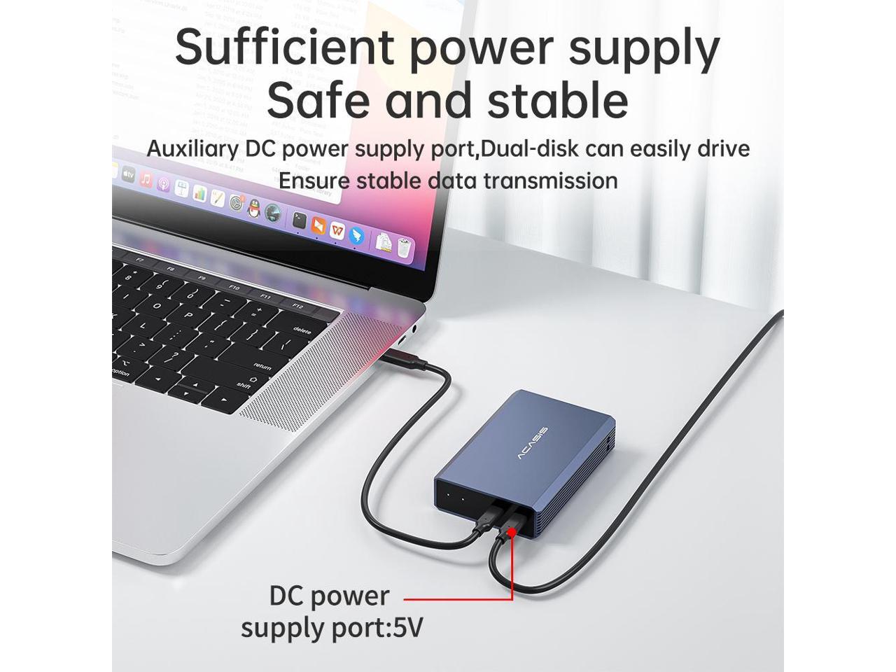 ACASIS Dual Bay 2.5 Inch USB-C to SATA HDD/SSD RAID Enclosure External ...