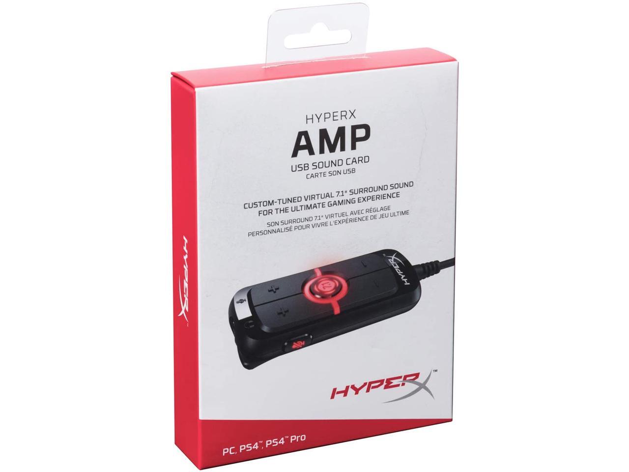 HyperX Amp USB Sound Card - Virtual 7.1 Surround Sound - Works with PC ...