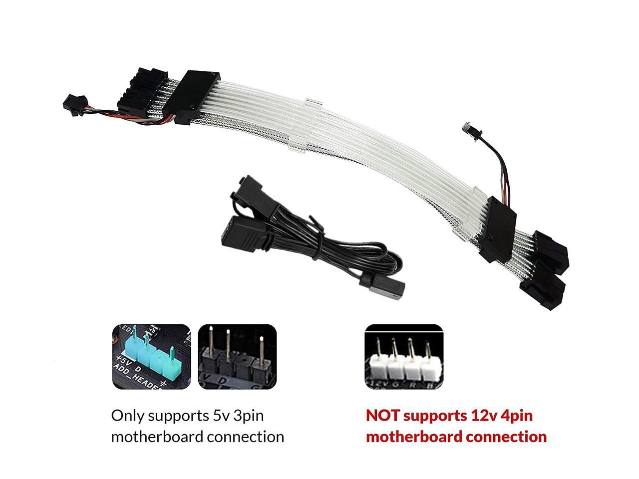 2 x 8 Pin(6+2) Addressable RGB GPU Power Extension Cable - Newegg.com