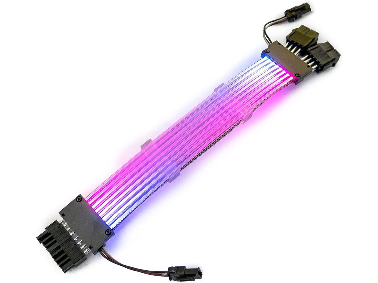 2 x 8 Pin(6+2) Addressable RGB GPU Power Extension Cable - Newegg.com