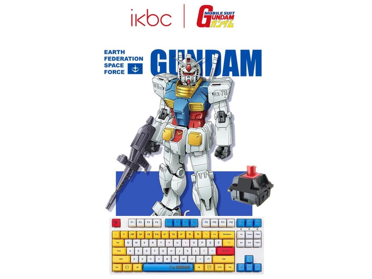 iKBC X GUNDAM RX-78-2 Limited Version 87 Keys USB Wired Mechanical ...