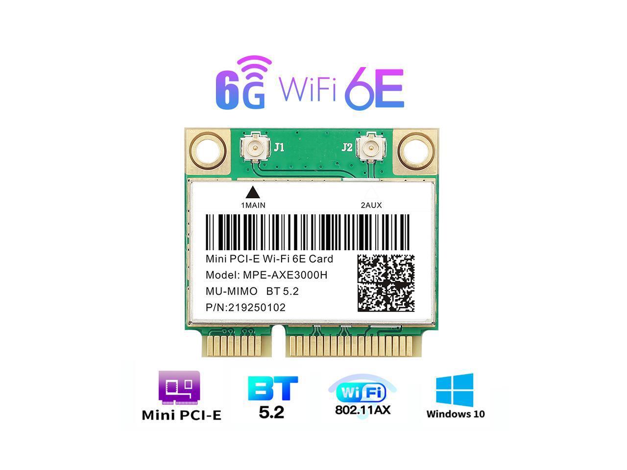 WiFi 6E AX210HMW 2.4G/5G/6G Mini PCI-E Wifi Card For Intel AX210 ...