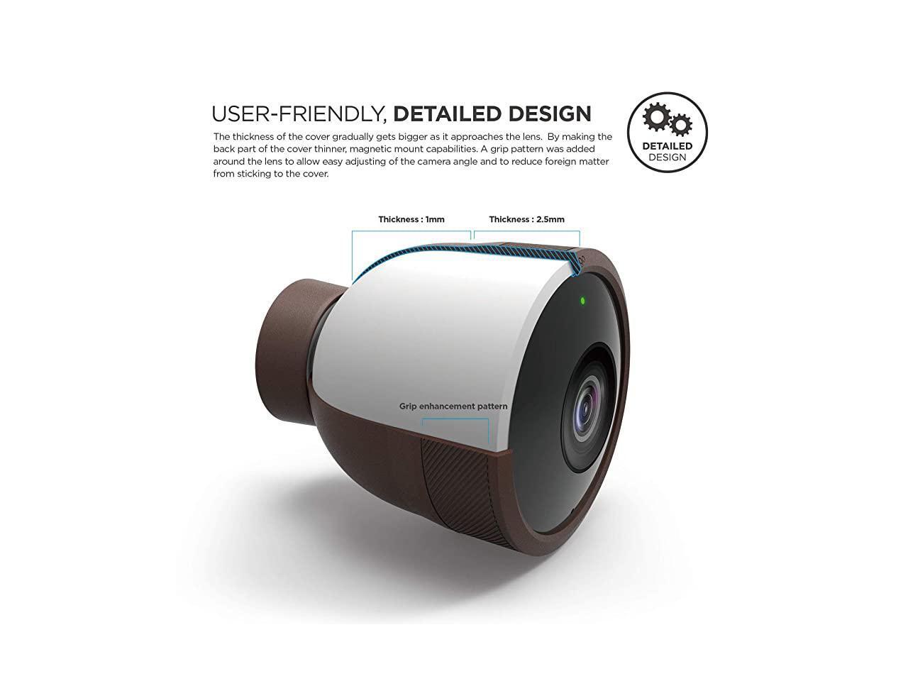 Google Nest Cam Outdoor Cover Dark Brown 3Pcs Full Package All Weather ...