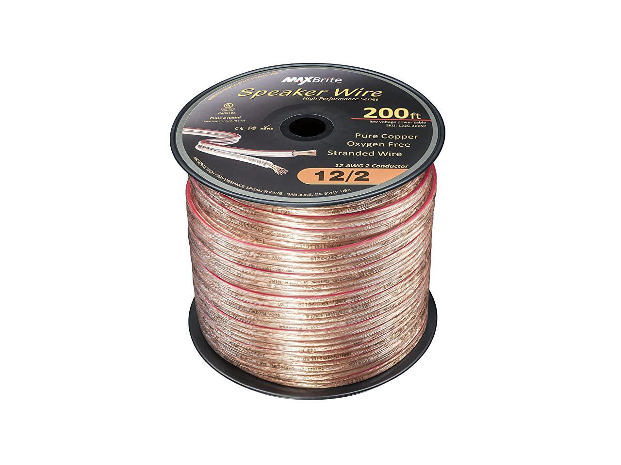 Performance 12 Gauge Speaker Wire Oxygen Free Pure Copper UL Listed