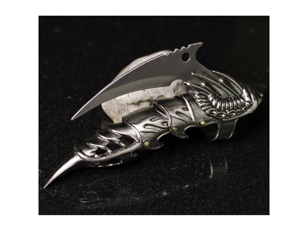 5.5" IRON REAVER STAINLESS STEEL BLACKENED SILVER FINGER CLAW - Newegg.com