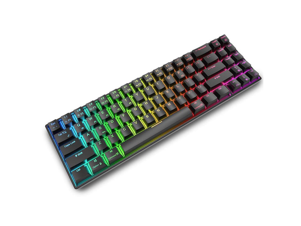 RK71 Mechanical Gaming Keyboard, 70% RGB Backlit 71 Keys Bluetooth 3.0 ...