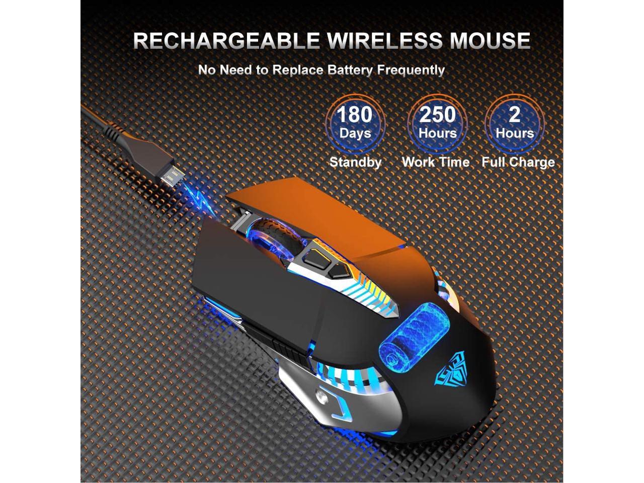Wireless Bluetooth Gaming Mouse with 3 Modes (BT5.0, BT3.0 and 2.4G ...