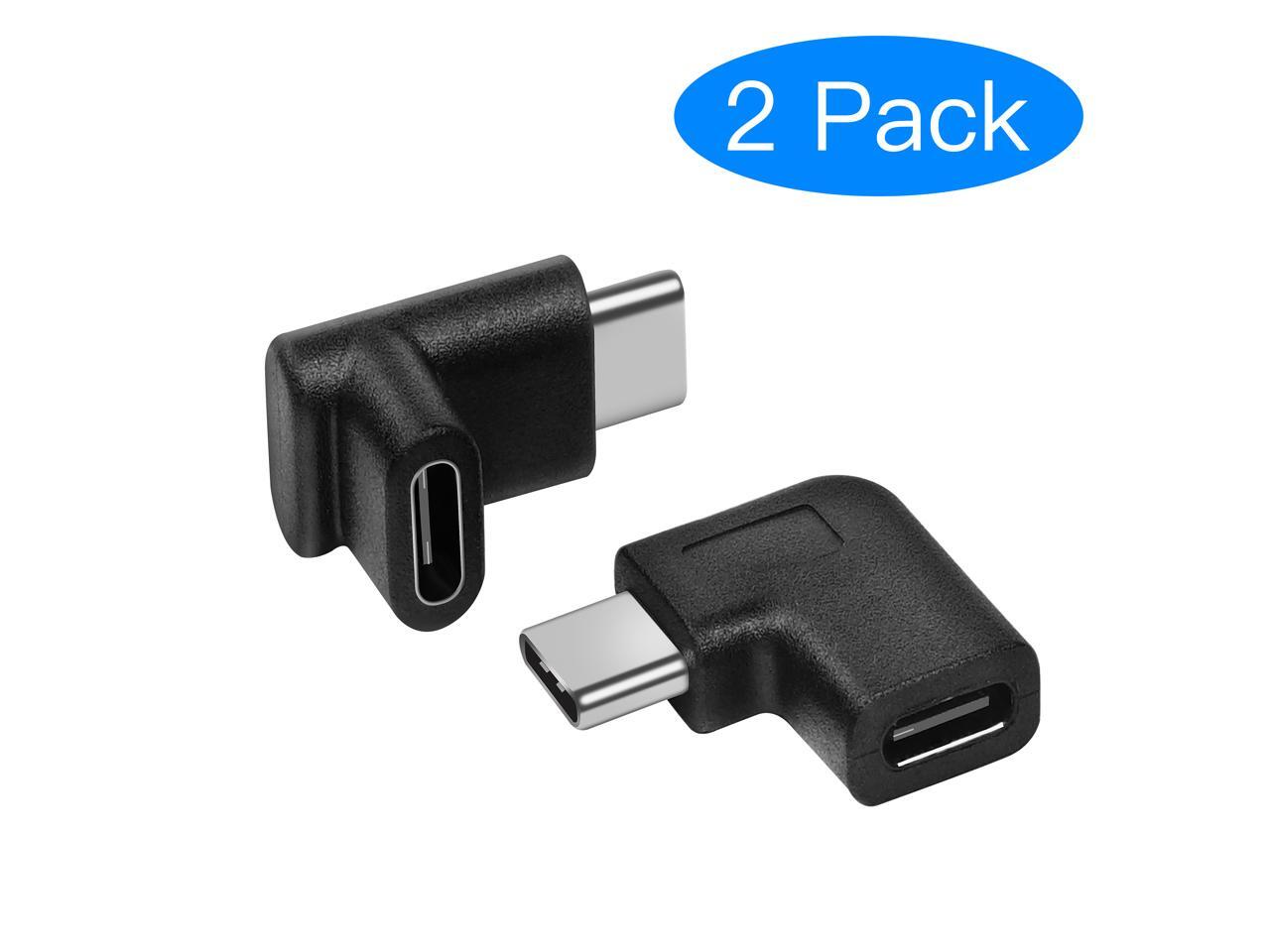 USB C Male to Female Adapter, Type C 90 Degree Angled Right & Left and ...