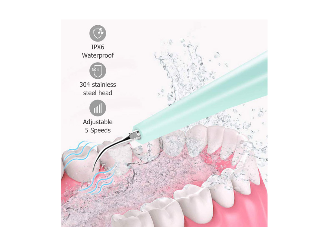 Dental calculus flushing device, dental care cleaning device, electric ...