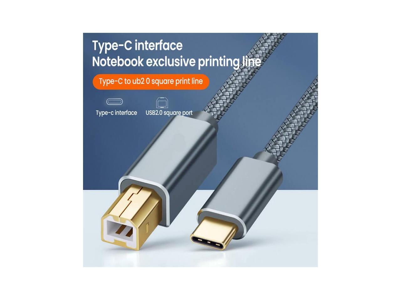 USB C to Printer Cable, Hannord USB C to USB B Male Scanner Cord ...