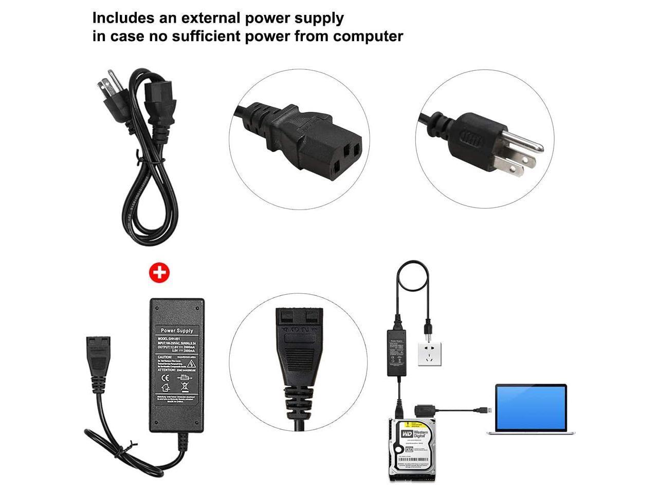 SATA PATA IDE Hard Drive to USB Adapter Converter Cable for Disk HDD ...