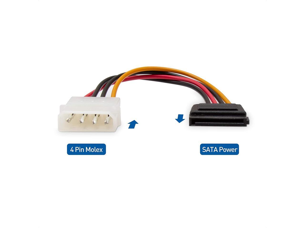 Cable Matters 3-Pack 4 Pin Molex to SATA Power Cable (SATA to Molex ...