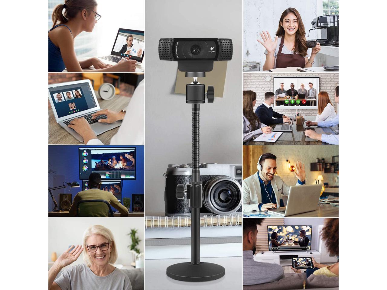 Webcam Stand, Upgraded Flexible Desktop Stand Gooseneck Stands Holder ...