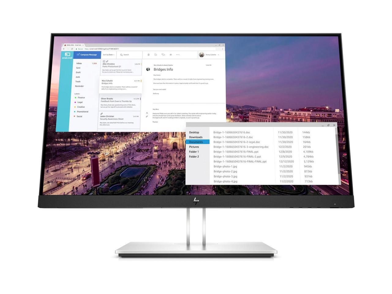 HP 23" 60 Hz IPS FHD Monitors - LCD Flat Panel 5 ms 1920 x 1080 D-Sub ...