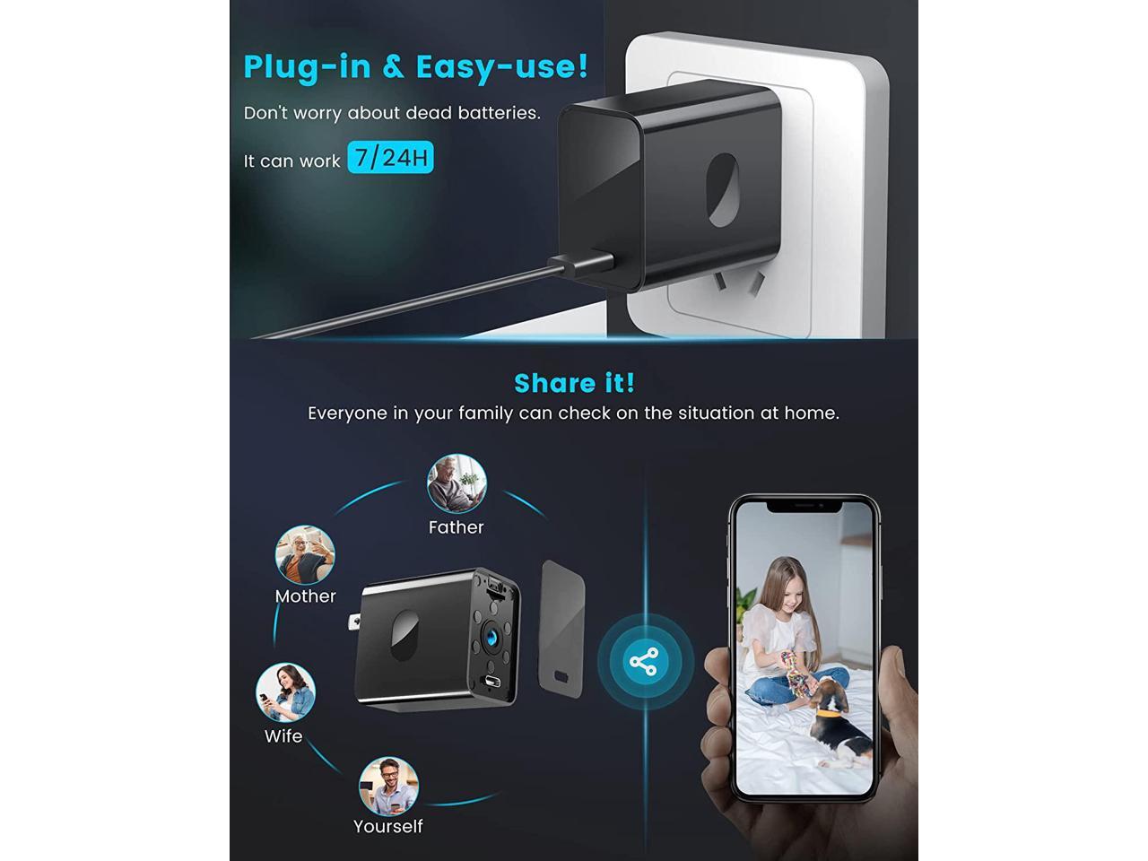 4K Full Hidden Camera WiFi | KINGDANS 160° Wide-Angle Spy Camera ...