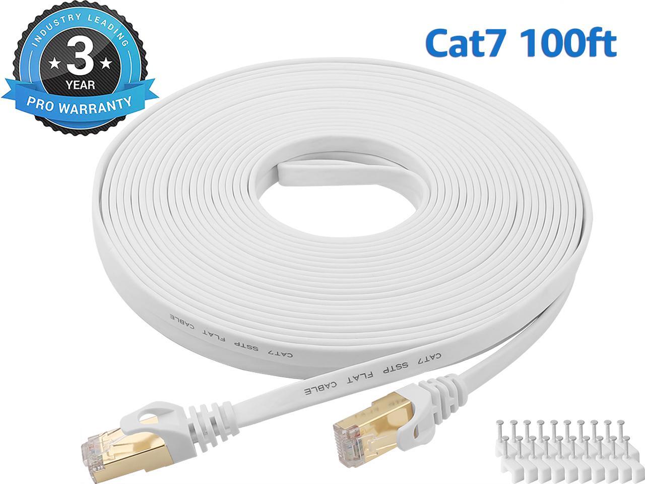 Cat 7 Ethernet Cable 100 ft LAN Cable Internet Network Cord for PS4 ...