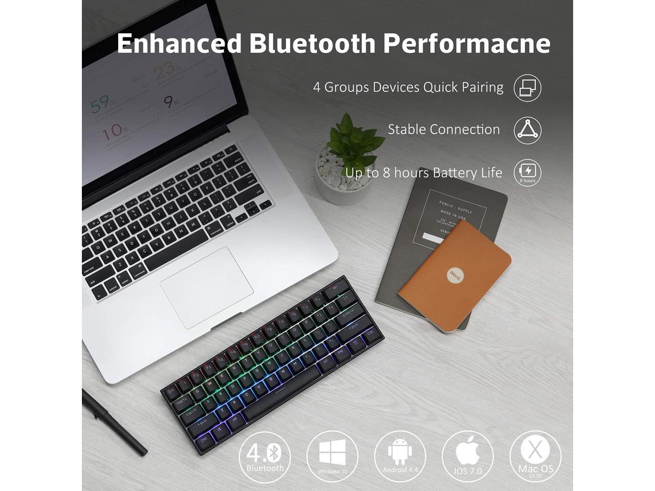 ANNE PRO 2, 60% Wired/Wireless Mechanical Keyboard - Full Keys ...