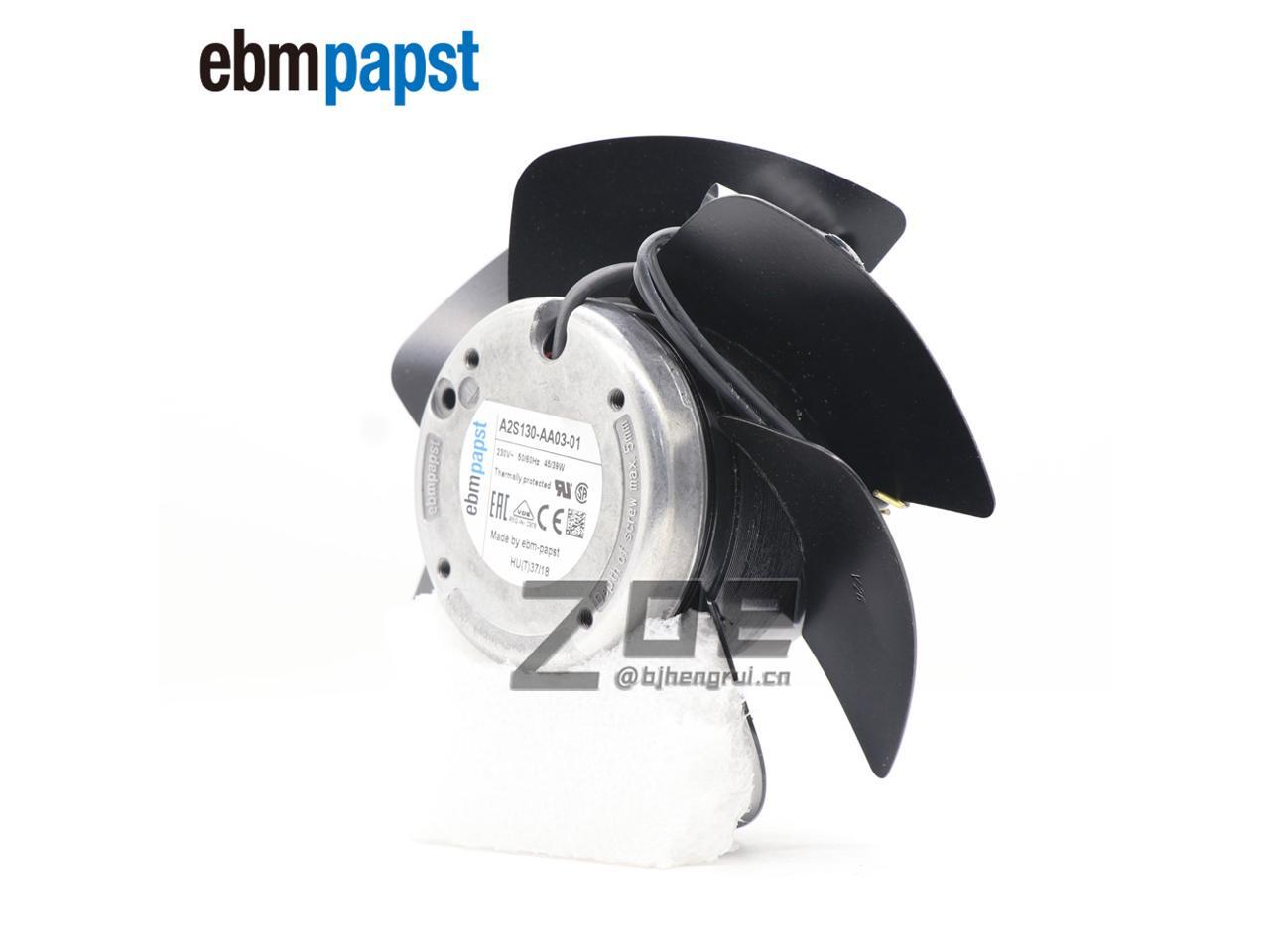 Ebmpapst A2S130-AA03-01 AC Fan Ball Bearing 230V 0.31A/0.25A 45W/39W 2800RPM/3250RPM Flange ...