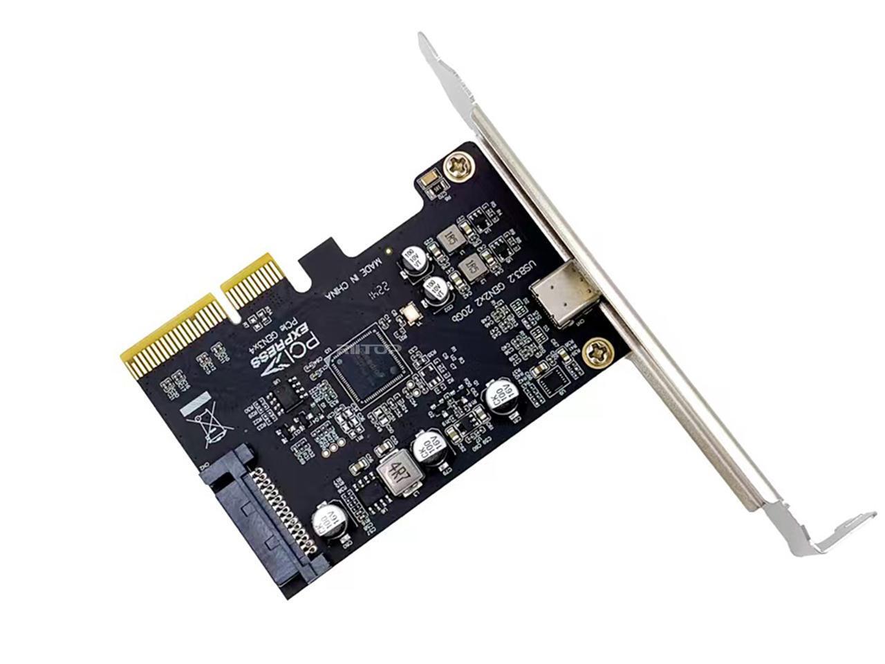 USB 3.2 Gen 2x2 20Gbps Type-C PCIe Adapter Card, RIITOP USB C ...