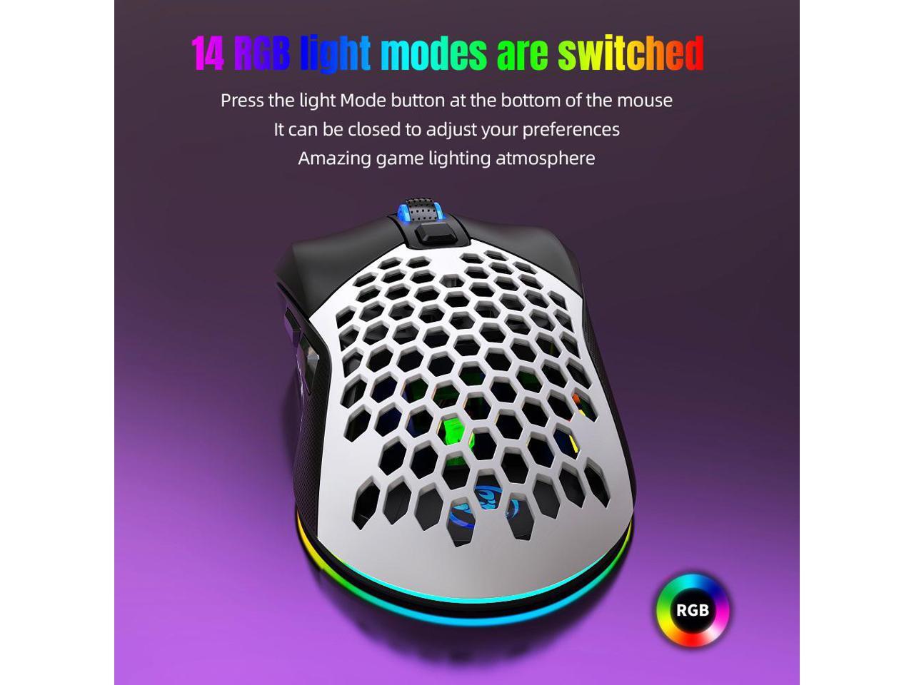 HXSJ X300 Ergonomic Macro Programming Gamer USB Wired Mouse with 7200 ...