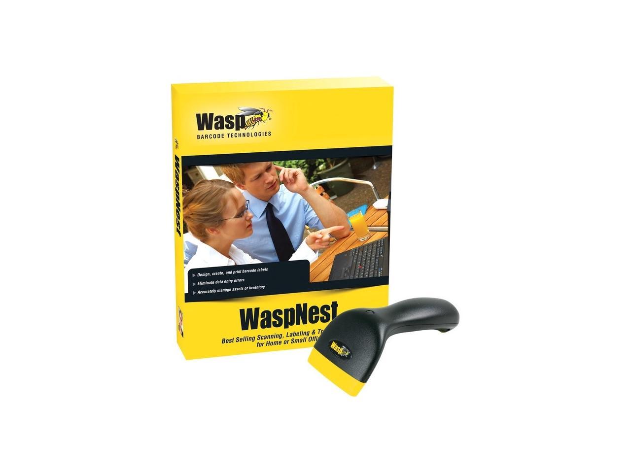 Wasp 633808931346 WaspNest Suite with WCS3950 CCD Barcode Scanner, USB ...