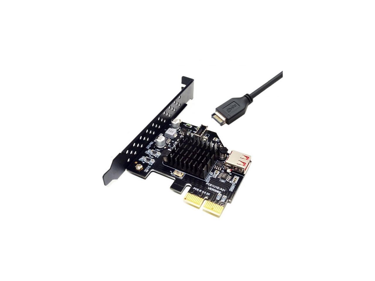 FVH USB 3.1 Front Panel Socket & USB 2.0 to PCI-E Express Card Adapter ...