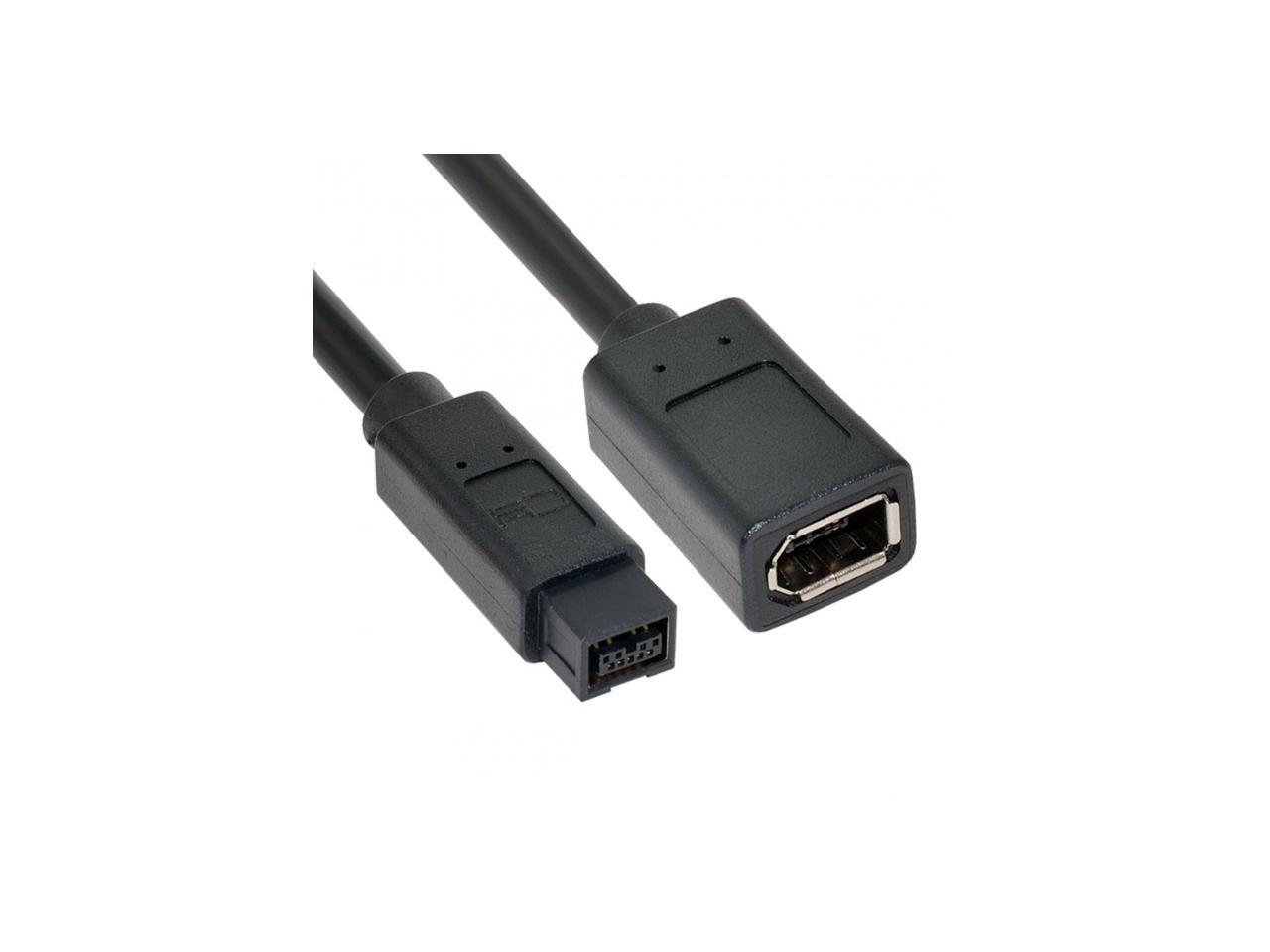 Jimier IEEE 1394 6Pin Female to 1394b 9Pin Male Firewire 400 to 800 ...