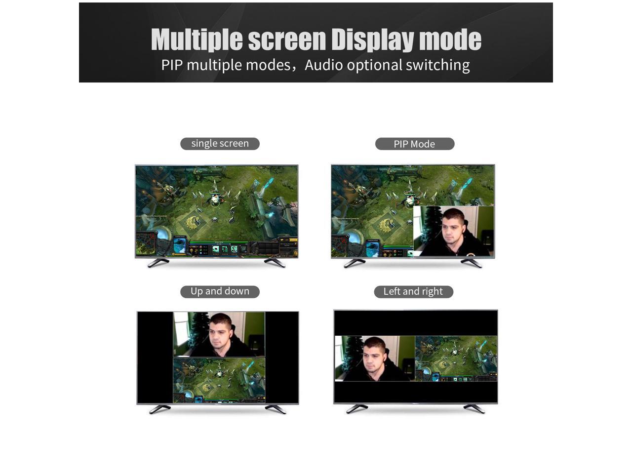 MiraBox 2 In 2 Out Video Capture Card, HSV327 4K HDMI to USB3.0 Game ...