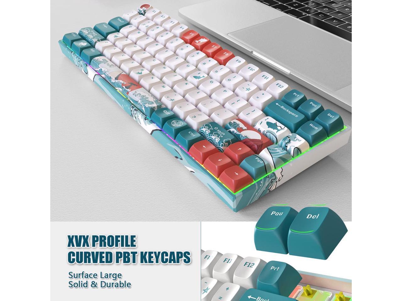 COSTOM XVX M84 75% Wireless/Wired Mechanical Keyboard, Compact 84 Keys ...