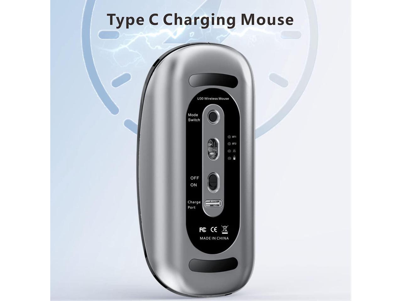 Uciefy U30 Bluetooth Mouse, Ultra Slim Triple Mode (BT5.1+BT5.1+USB ...