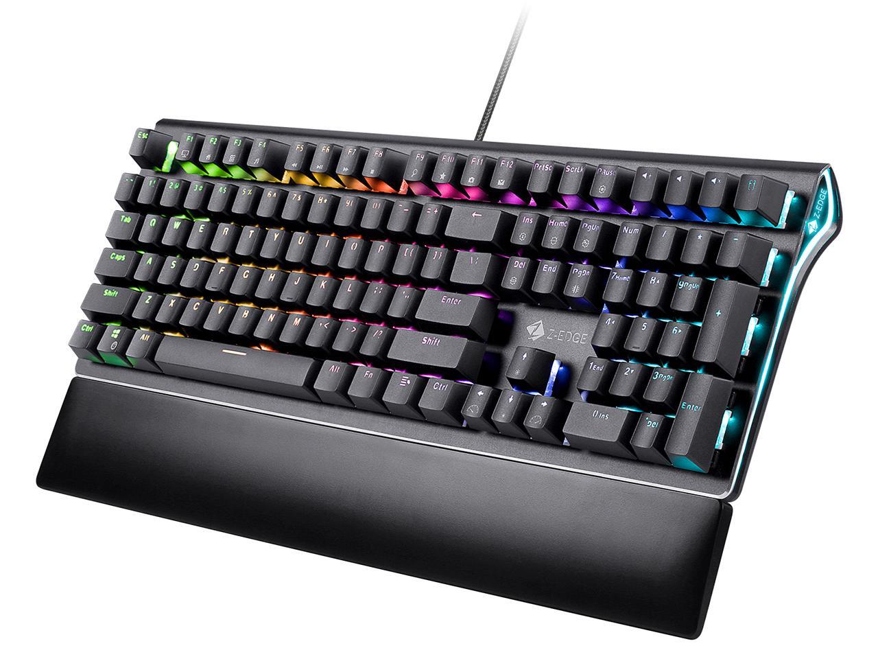 Z-EDGE UK108 108 Keys RGB Optical Mechanical Gaming Keyboard, with RGB ...