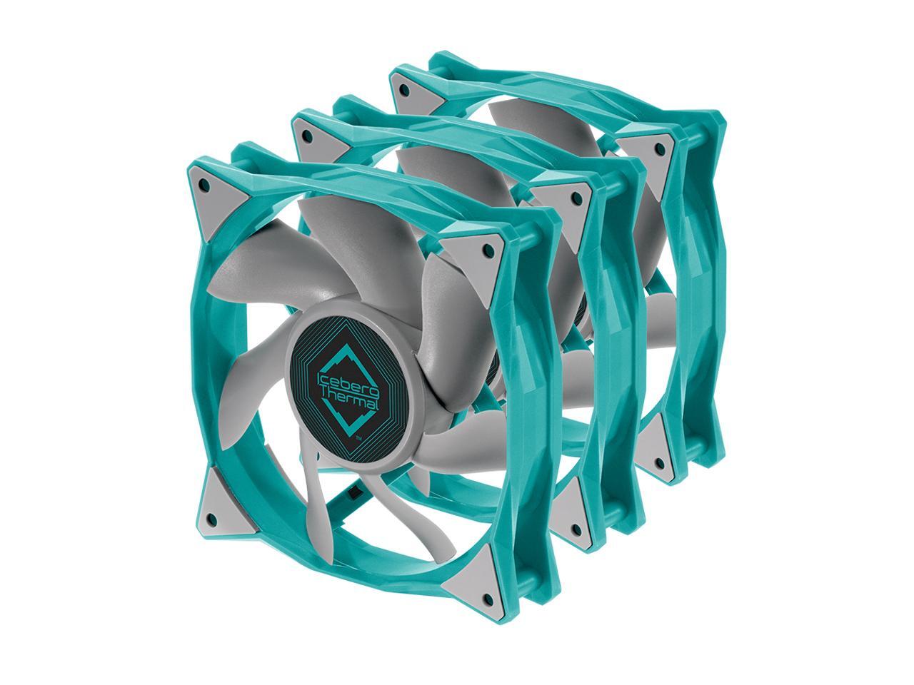 Iceberg Thermal IceGALE 120mm PWM Case Fan 3-Pack (Teal) - Newegg.com