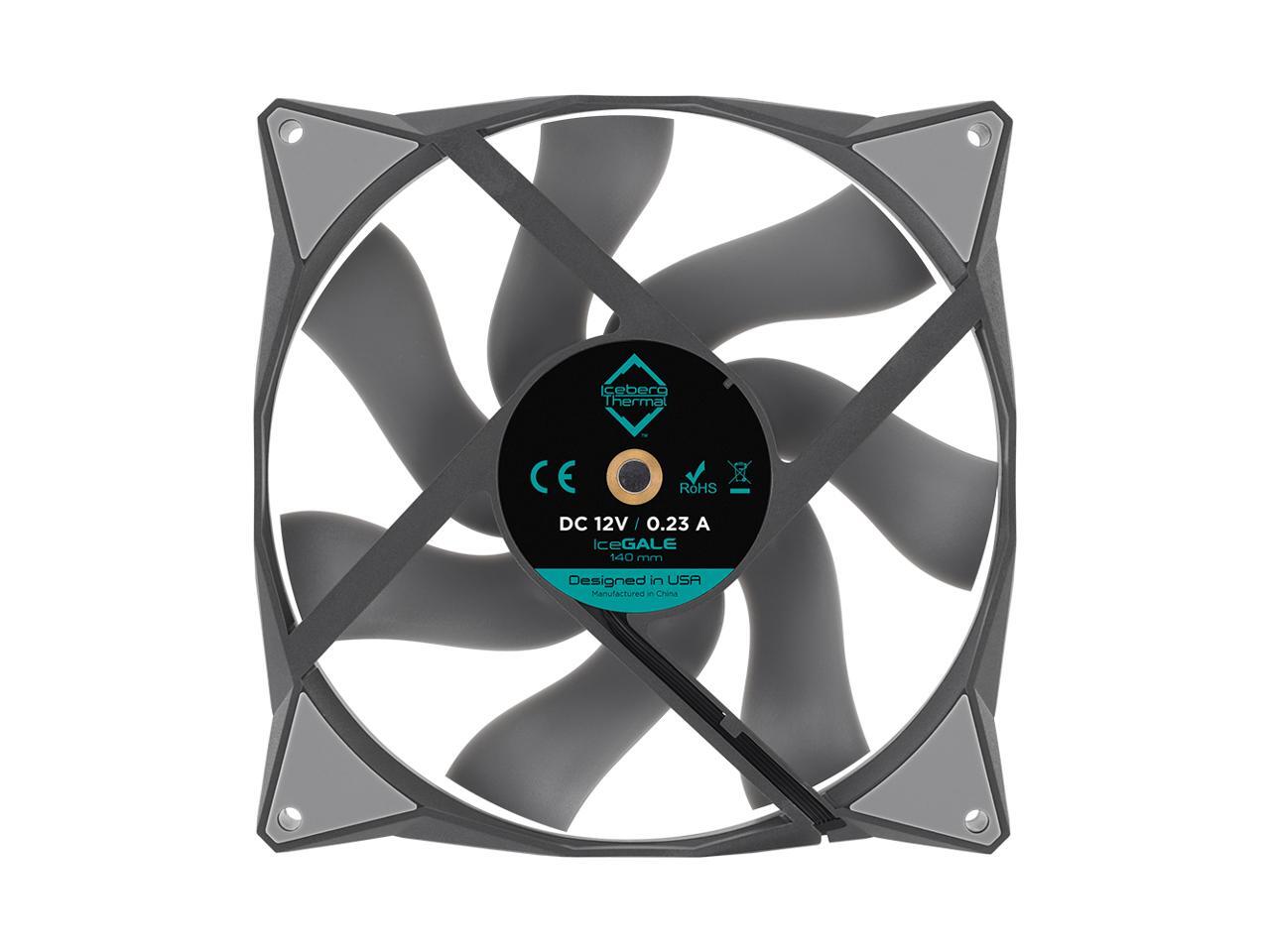 Iceberg Thermal IceGALE Xtra 140mm PWM High Performance Case Fan 2-Pack ...