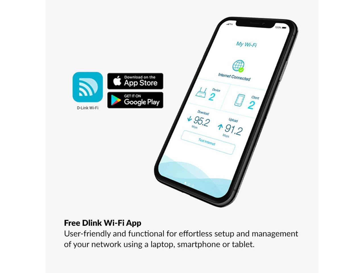 D-Link WiFi Router AC1900 Whole Home Smart Mesh Wi-Fi System High ...