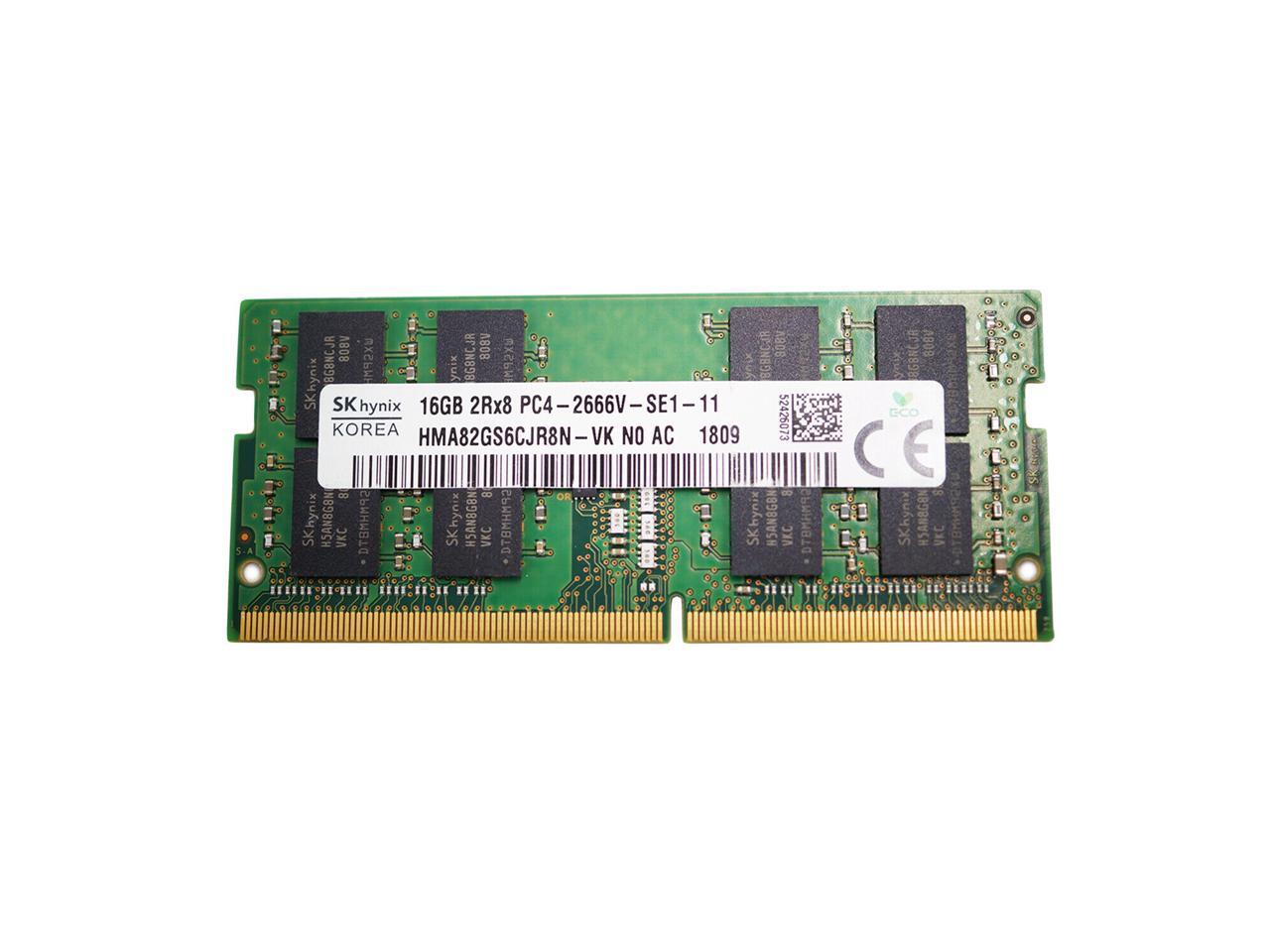 SK Hynix 16GB DDR4 PC4-21300 2666MHz Laptop Memory RAM | HMA82GS6CJR8N ...