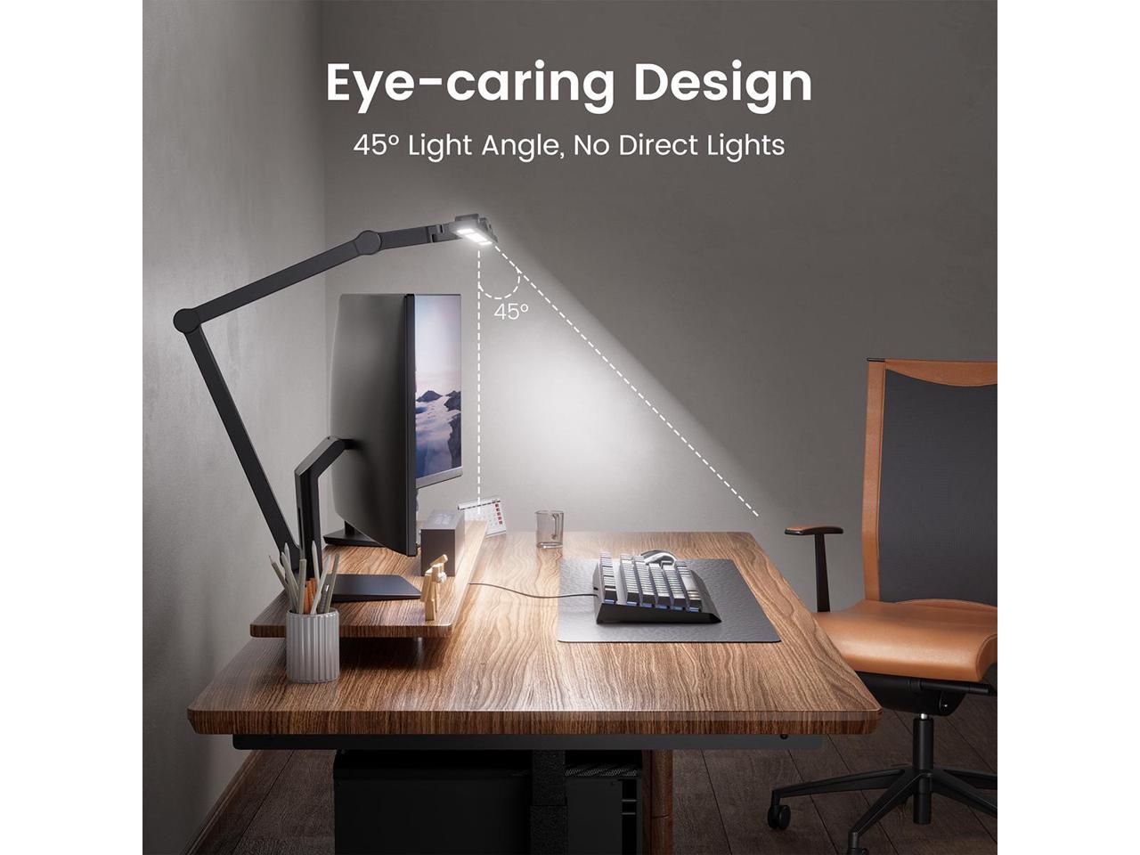 24W Eye Caring Led Desk Lamp with Clamp, , Ultra Bright Desktop Lamp ...