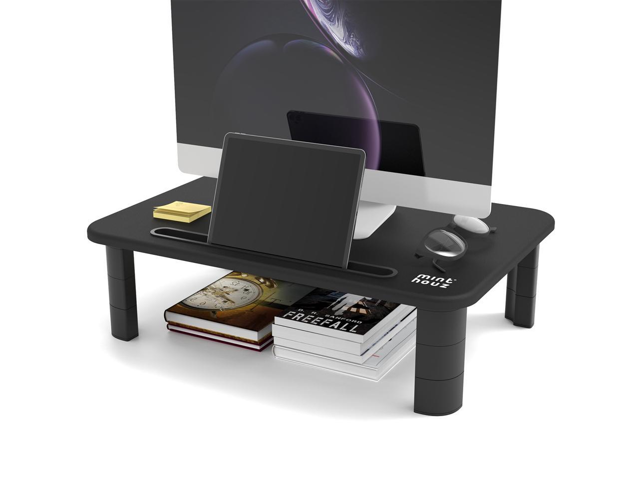 Minthouz Adjustable Monitor Stand Riser, 16 x 11 in., 3 Height ...