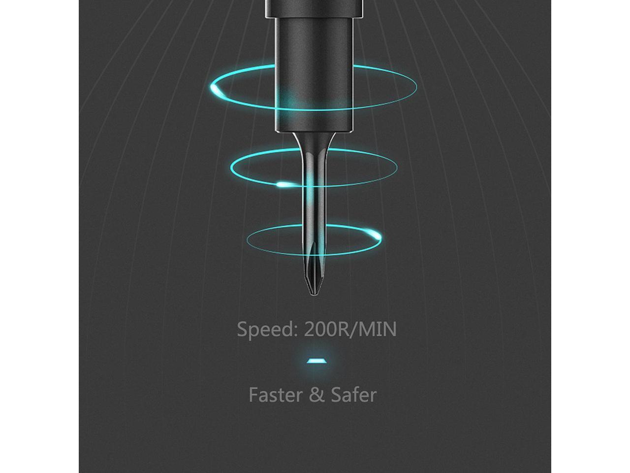 Mini Electric Screwdriver, 3 LED Lights, Rechargeable Screwdriver ...