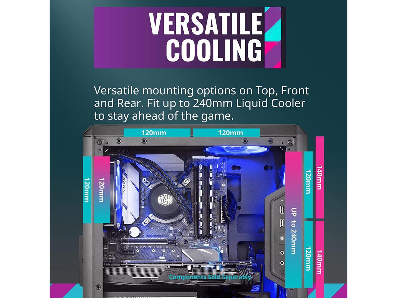 Cooler Master MasterBox Q300L Micro-ATX Tower with Magnetic Design Dust ...