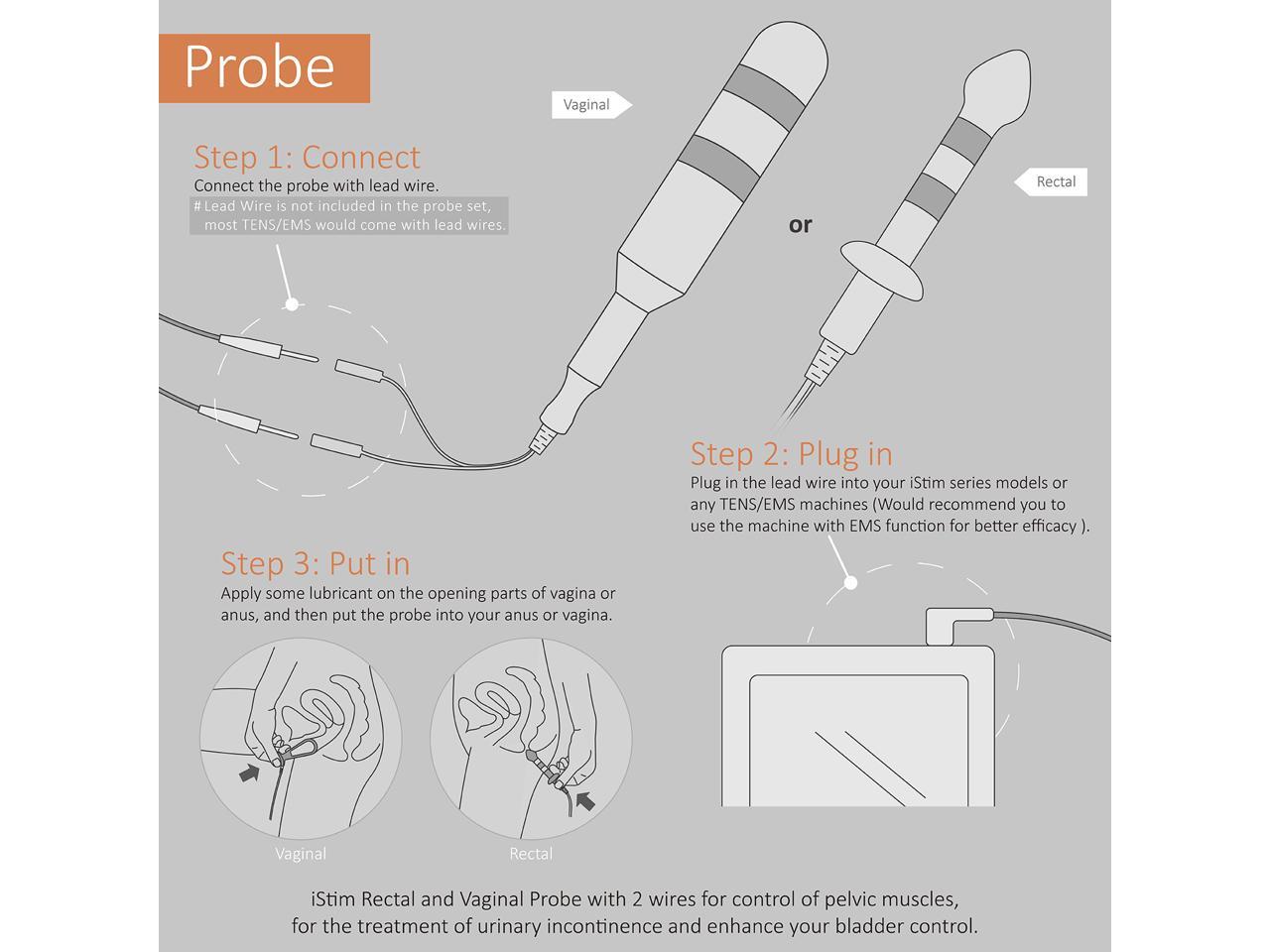 iStim Kegel Exerciser PR-03 Probe for Bladder Control, Pelvic Floor ...