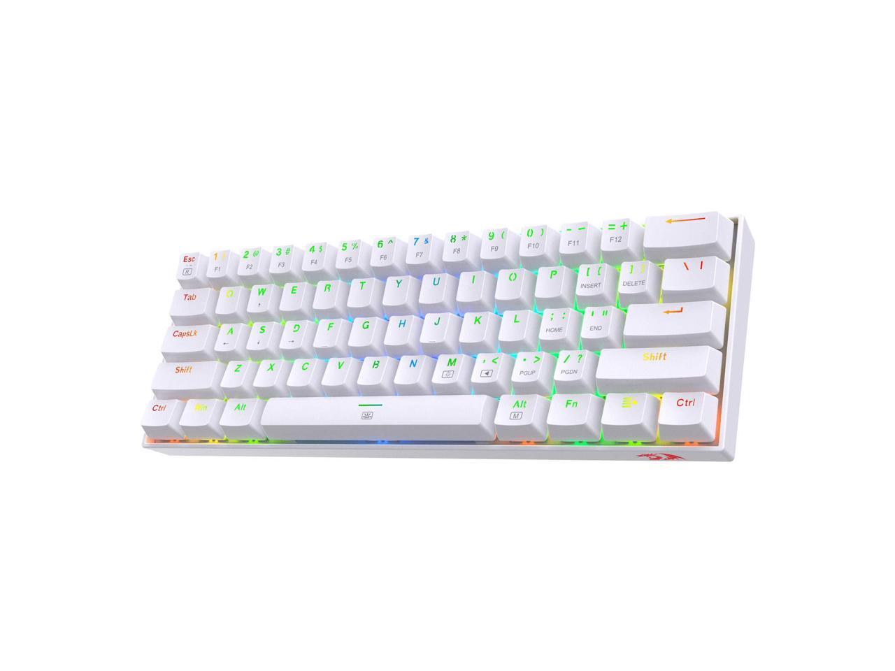 Redragon K630 Dragonborn 60% Wired RGB Gaming Keyboard, 61 Keys Compact ...
