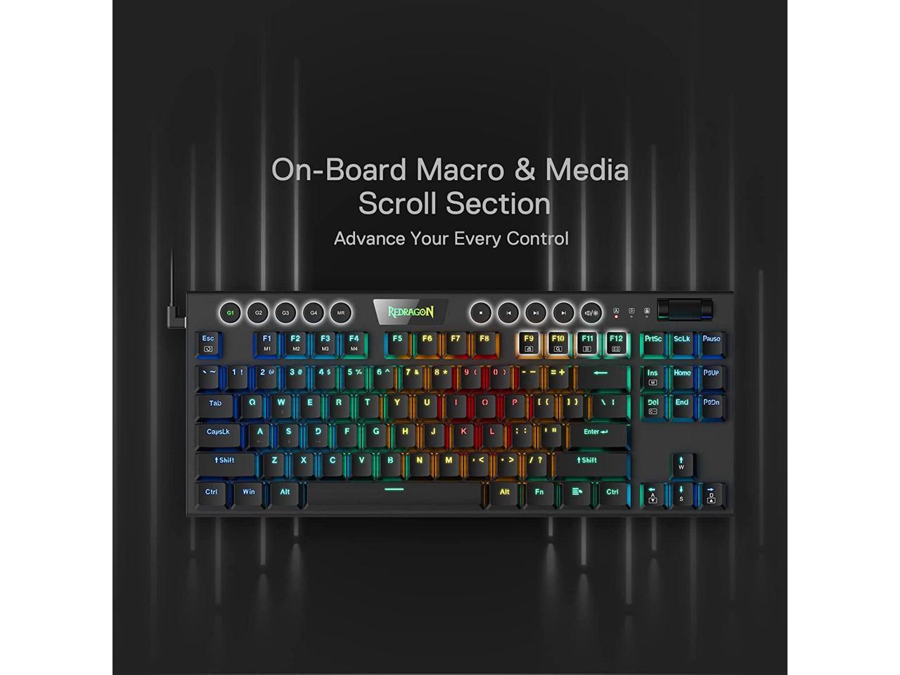 Redragon K622 Horus TKL RGB Mechanical Keyboard, Ultra-Thin Designed ...