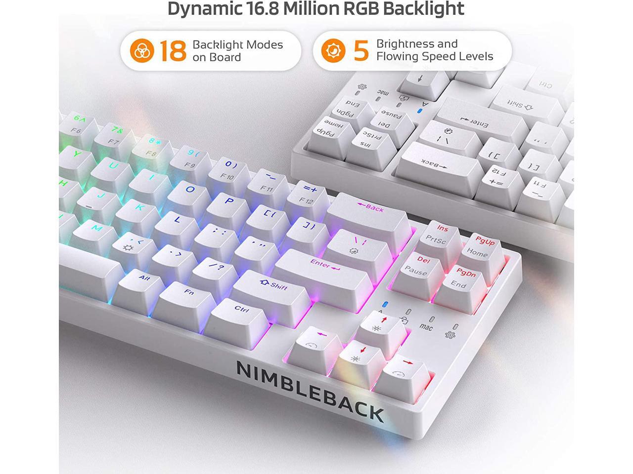 LTC NB681 Nimbleback Wired 65% Mechanical Keyboard, RGB Backlit Ultra-Compact 68 Keys Gaming ...